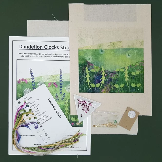 Dandelion Clocks Embroidery Kit - Curtain call