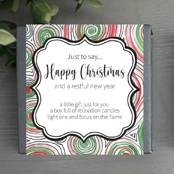 Happy Christmas Relaxation Candles - Curtain call
